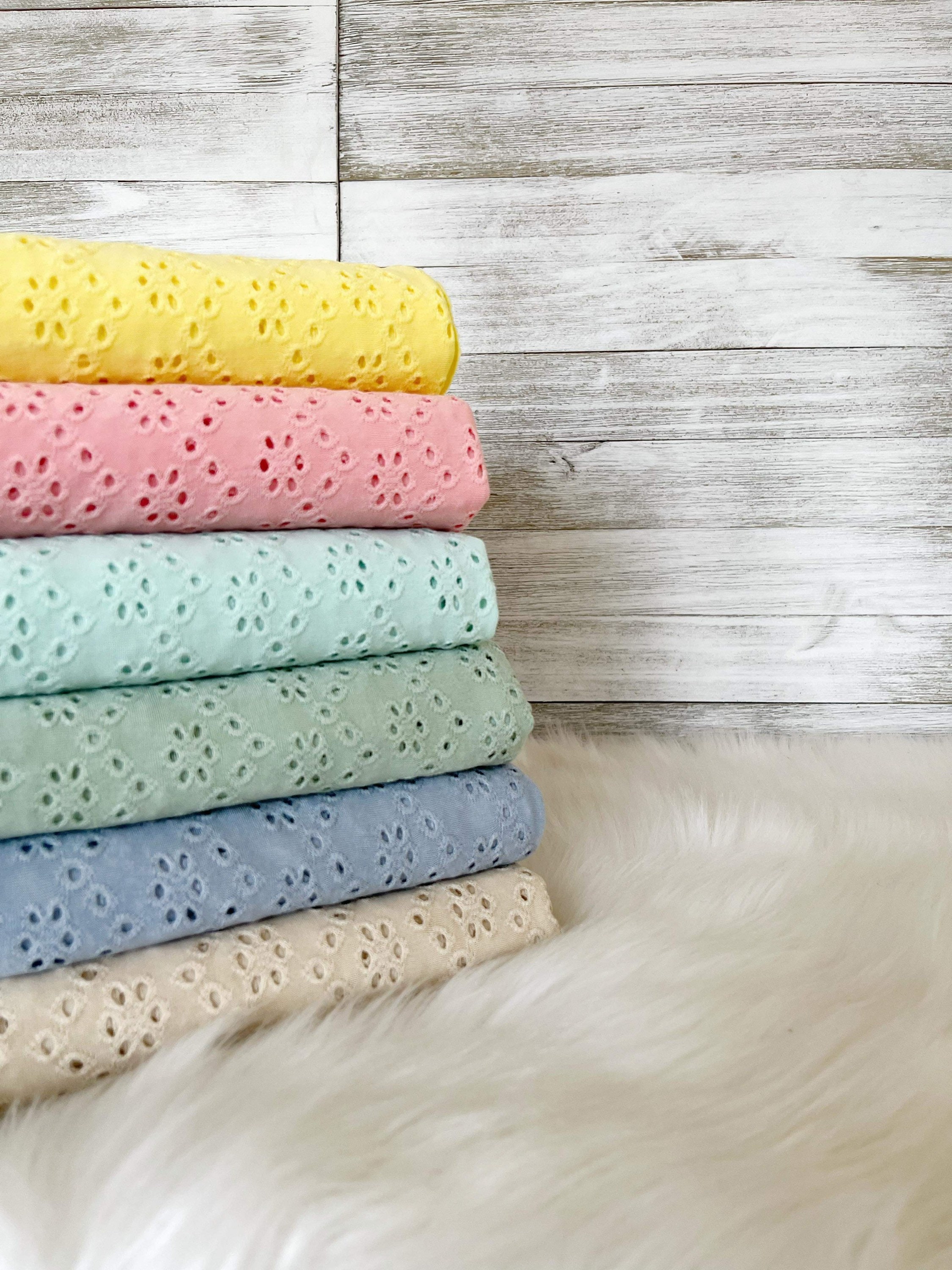 Eyelet A Eyelet Fabric Stretch Fabric Knit Eyelet Knit - Etsy