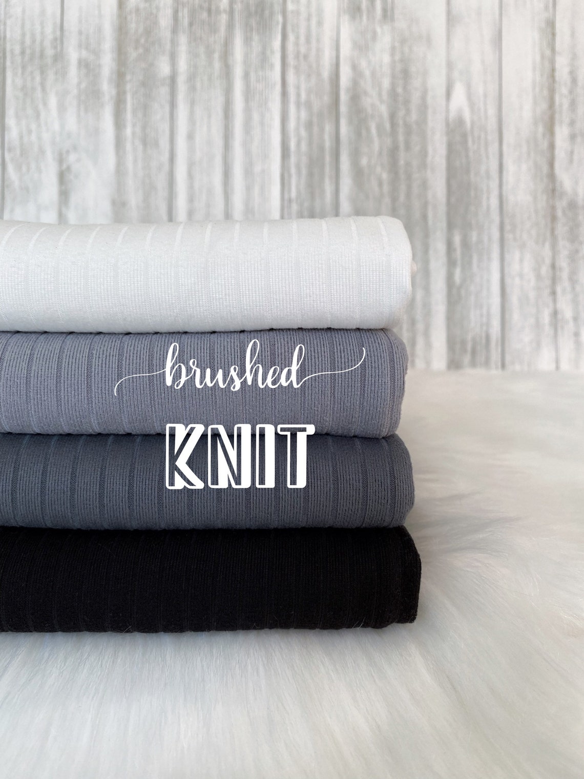 Rib Knit 8x2 BRUSHED KNIT Soft Fabric Fabric by the Yard - Etsy