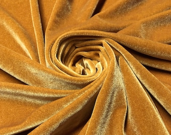 Gold Velvet Fabric | Etsy