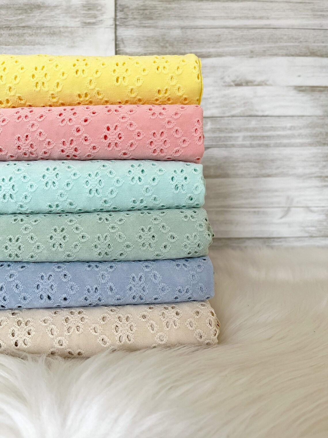 Eyelet A Eyelet Fabric Stretch Fabric Knit Eyelet Knit - Etsy