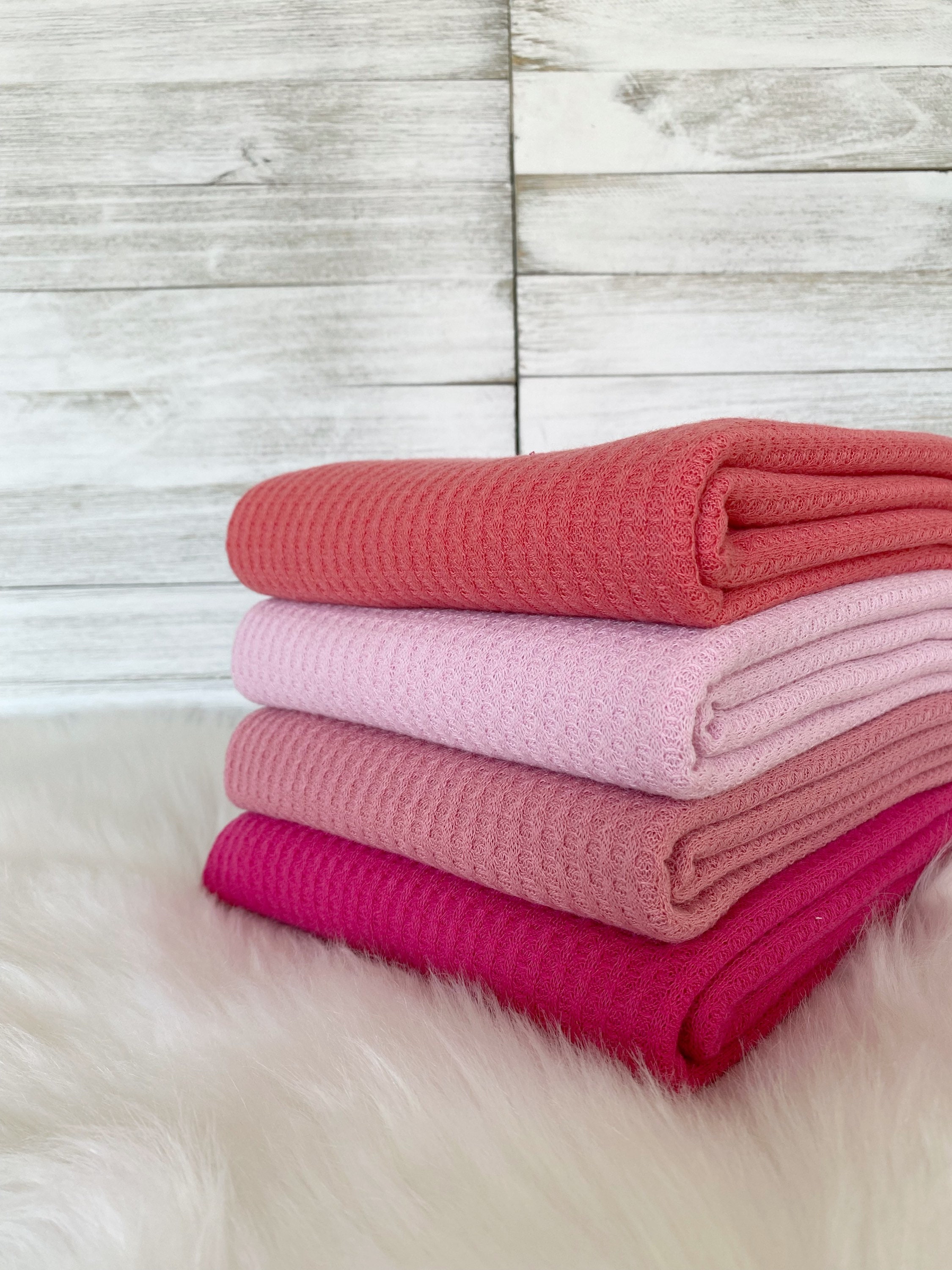 Waffle Waffle Knit Fabric Sweater Fabric Polyester - Etsy