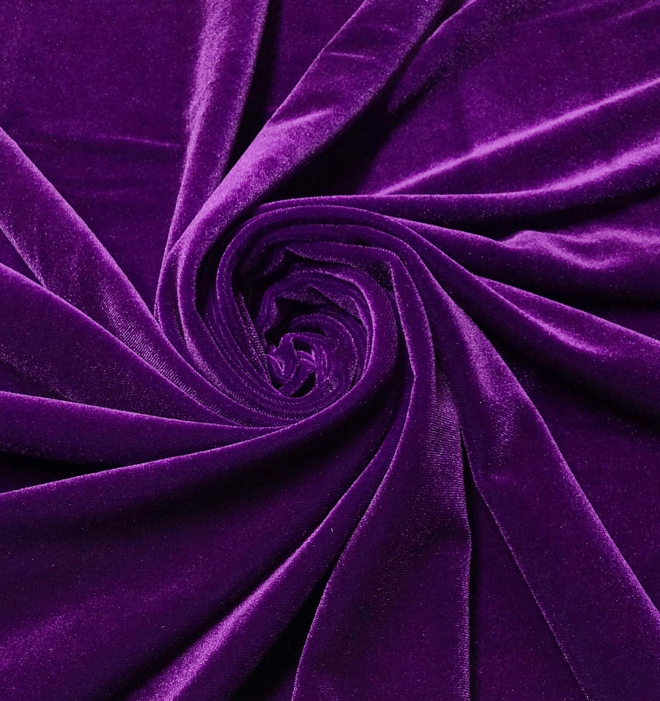 JEWEL PURPLE VELVET Stretch Velvet Polyester Stretch - Etsy