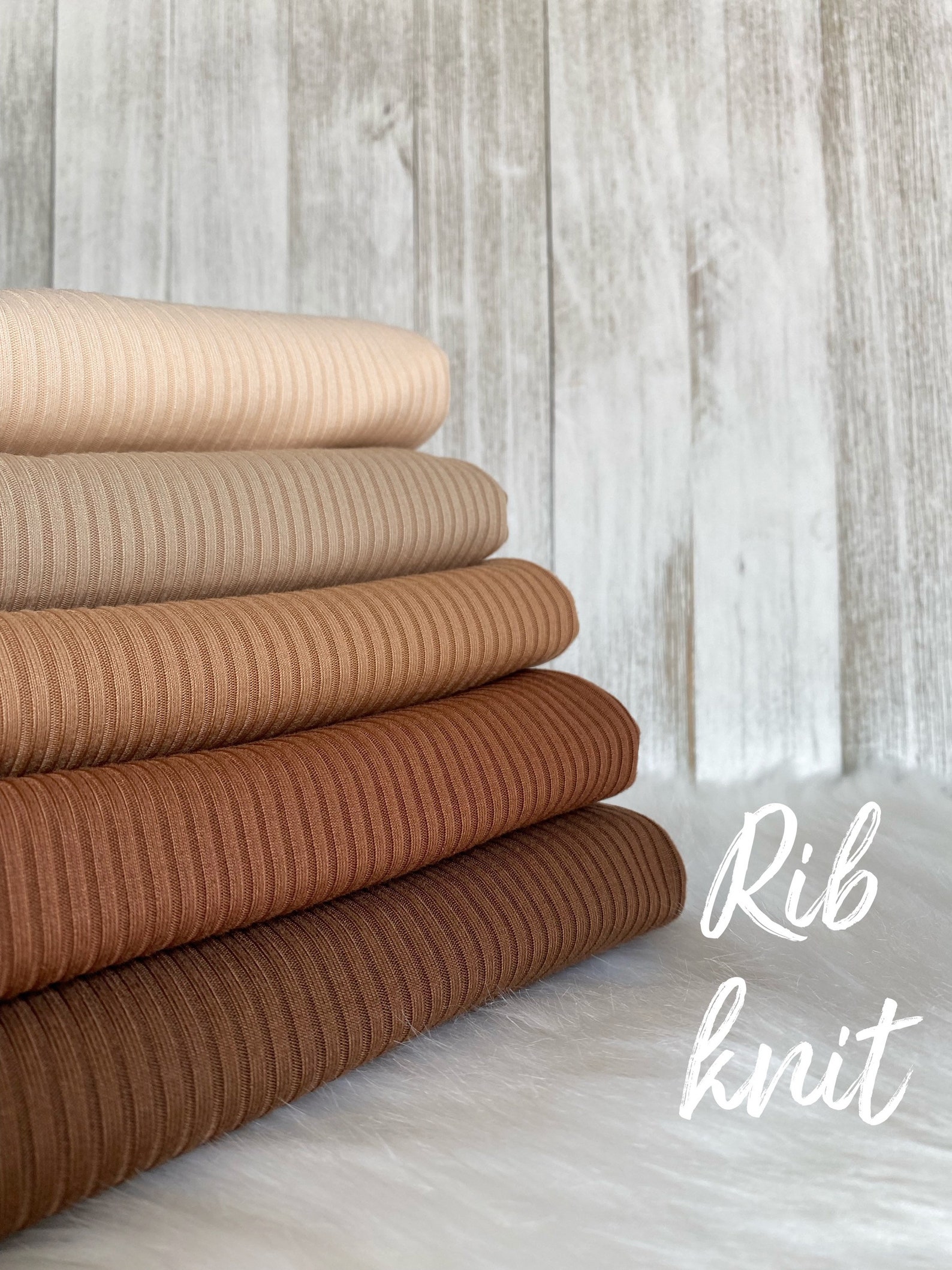 RIB KNIT | 4x2 | Light Weight | Stretchy | Ribbed Knit | Fabric by the ...
