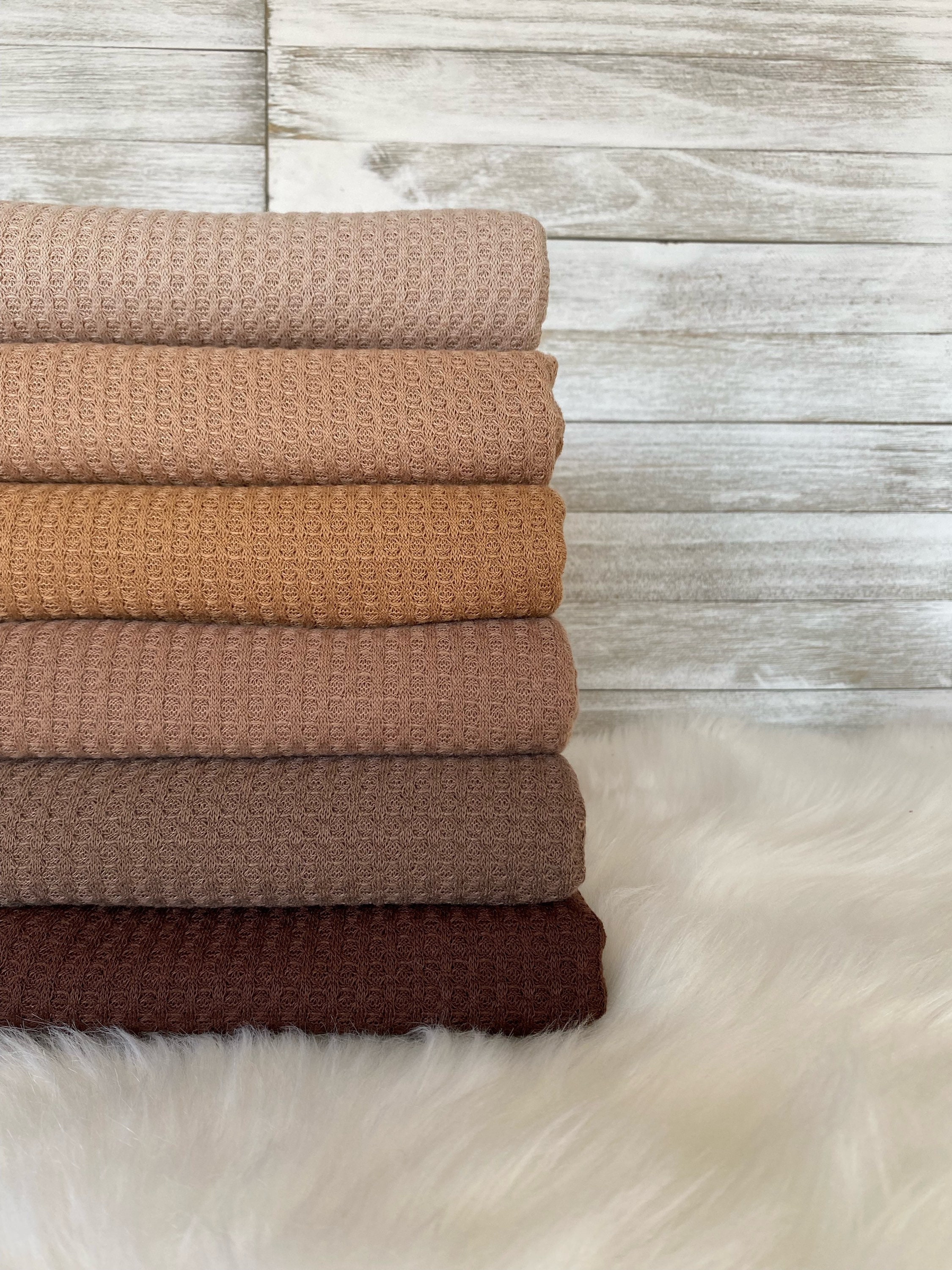 Waffle Waffle Knit Fabric Sweater Fabric Polyester - Etsy