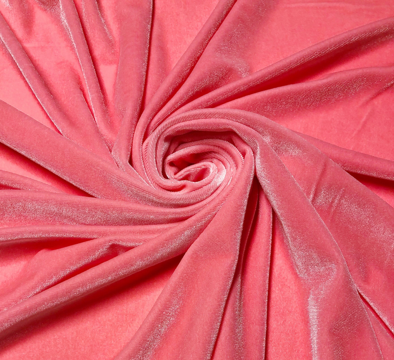 CORAL VELVET Stretch Velvet Polyester Stretch Velvet | Etsy