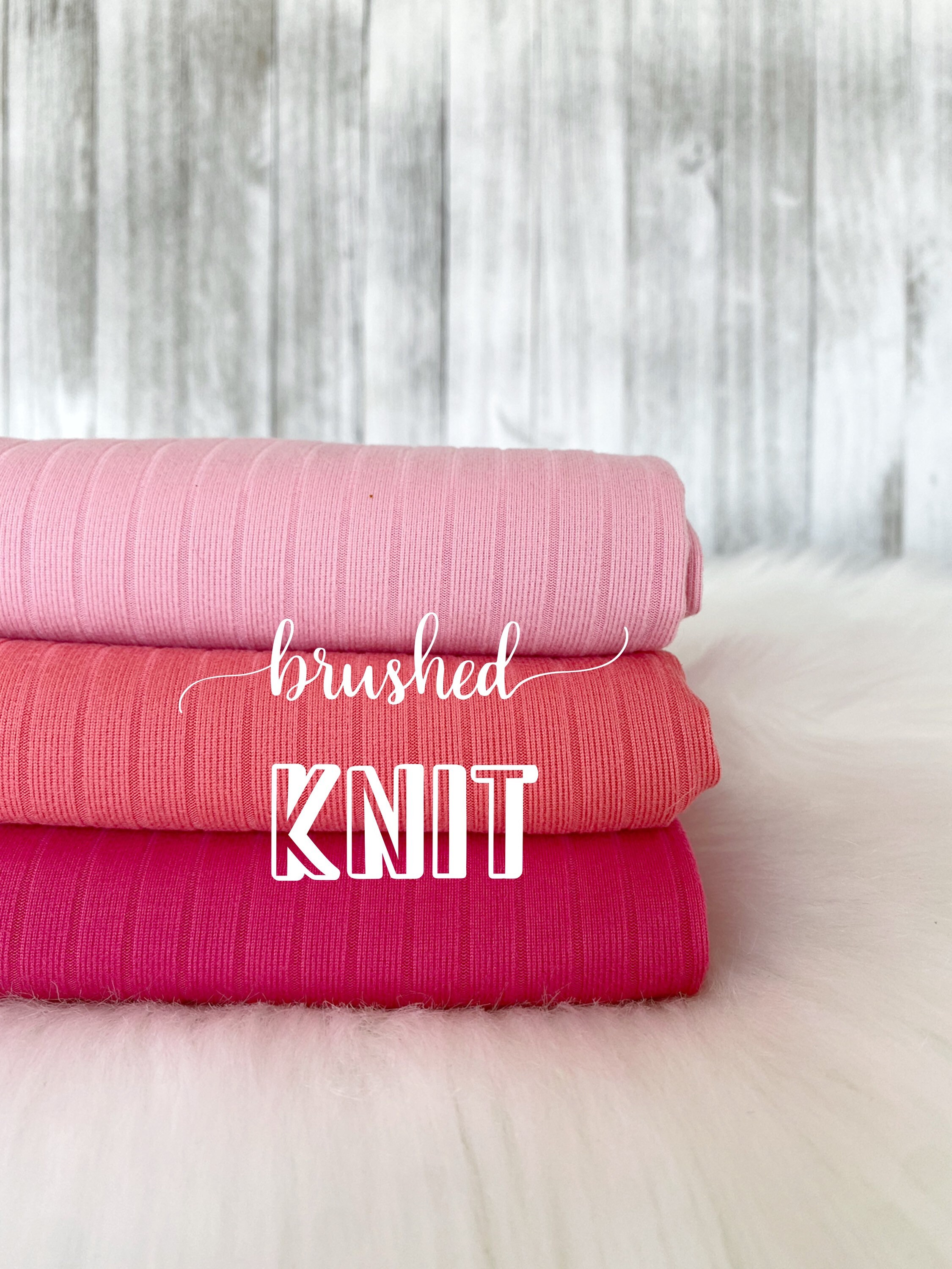 Rib Knit 8x2 BRUSHED KNIT Rib Knit Soft Fabric Fabric by | Etsy