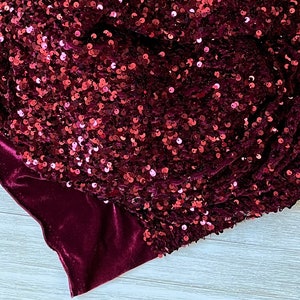 Velvet Sequin | Sequin | Velvet | Stretch Fabric | Sequin - Etsy