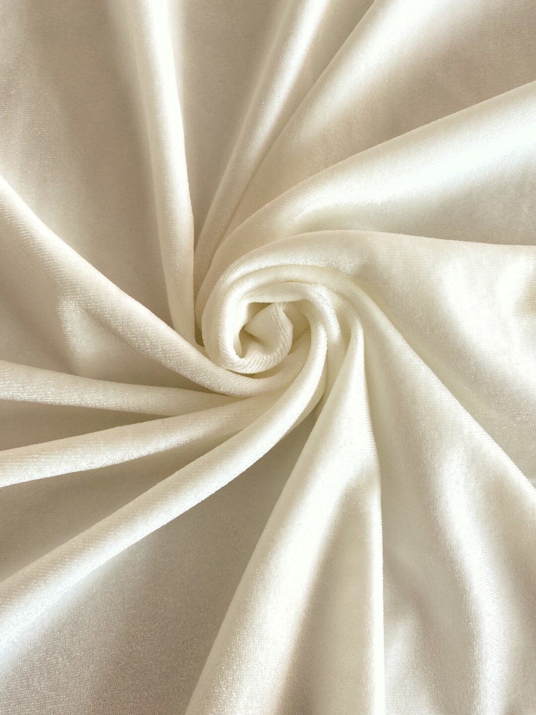 VELVET New Ivory | Stretch Velvet | Polyester Stretch Velvet | Fabric ...