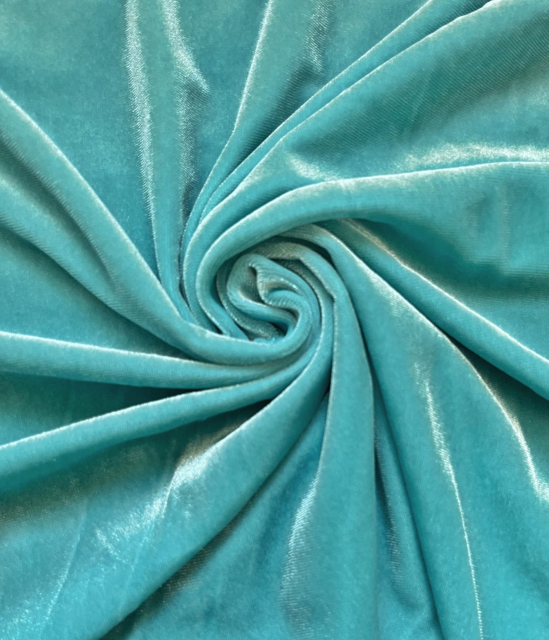 AQUA BLUE VELVET | Stretch Velvet | Polyester Stretch Velvet | Fabric ...
