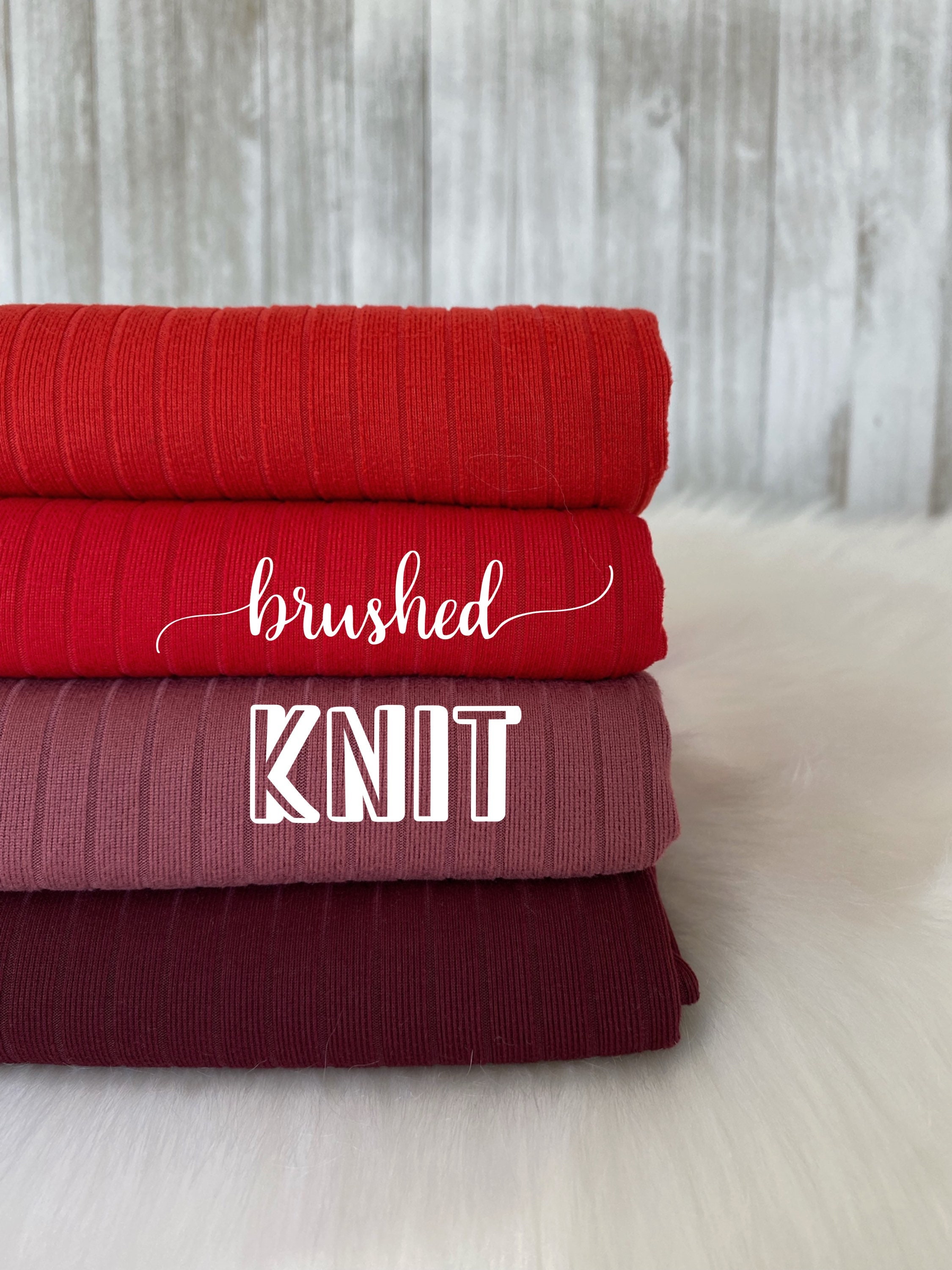 Rib Knit 8x2 BRUSHED KNIT Rib Knit Soft Fabric Fabric by - Etsy