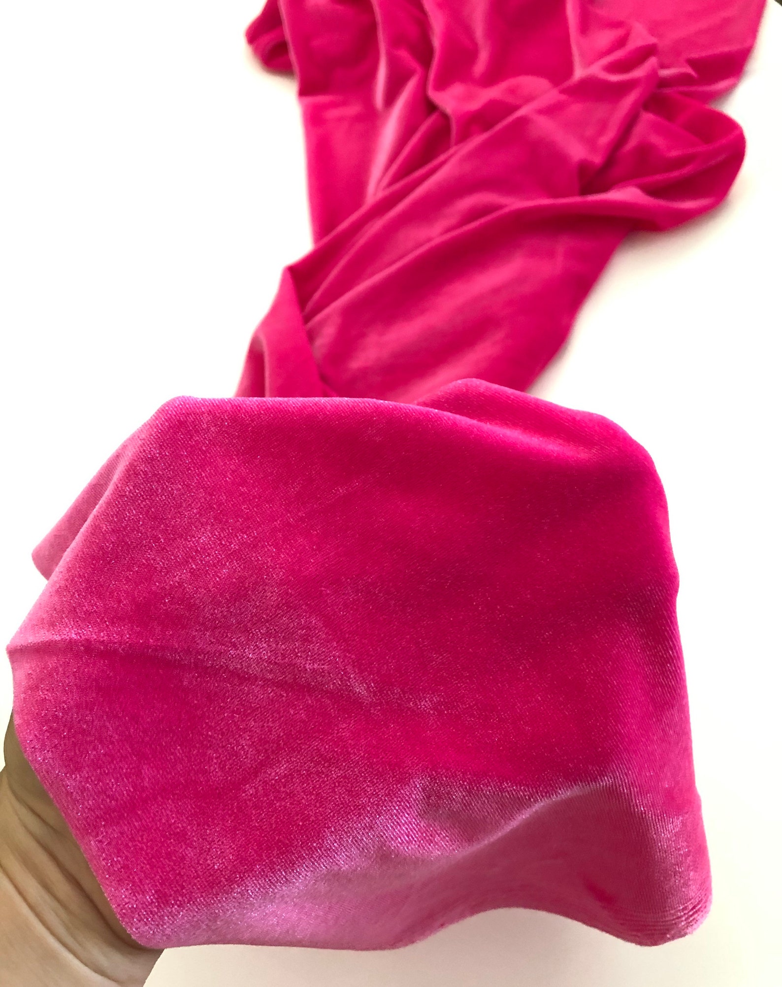 HOT PINK VELVET Stretch velvet polyester stretch velvet | Etsy
