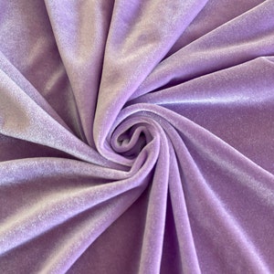 Velvet Sweet Lilac | Stretch Velvet | Polyester Stretch Velvet | Fabric ...