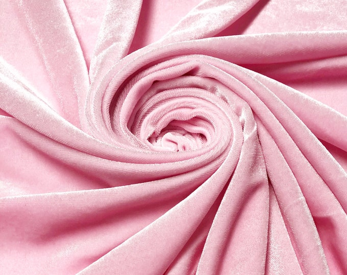 PINK VELVET Stretch Velvet Polyester Stretch Velvet - Etsy