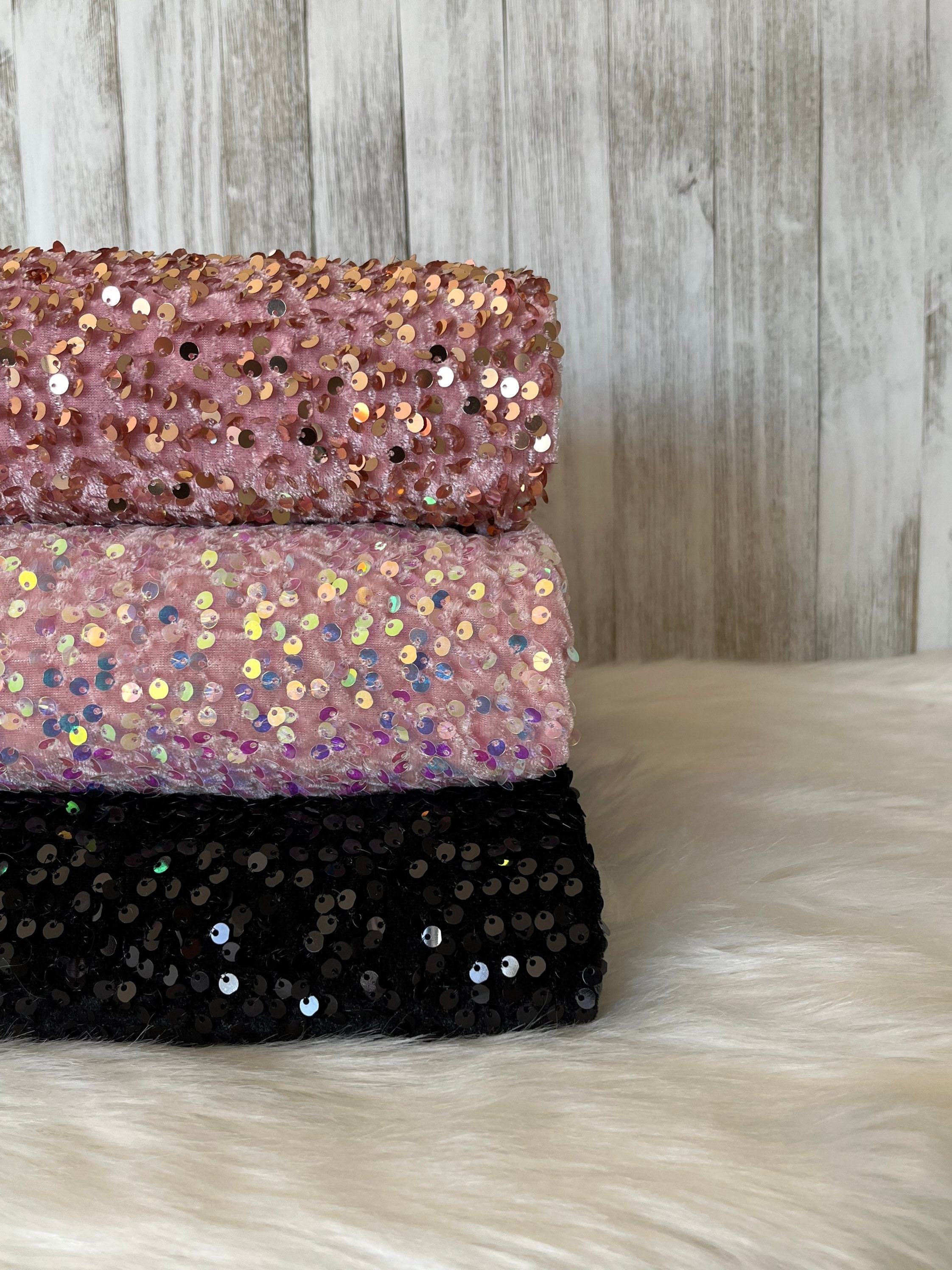 Velvet Sequin Sequin Velvet Stretch Fabric Sequin - Etsy