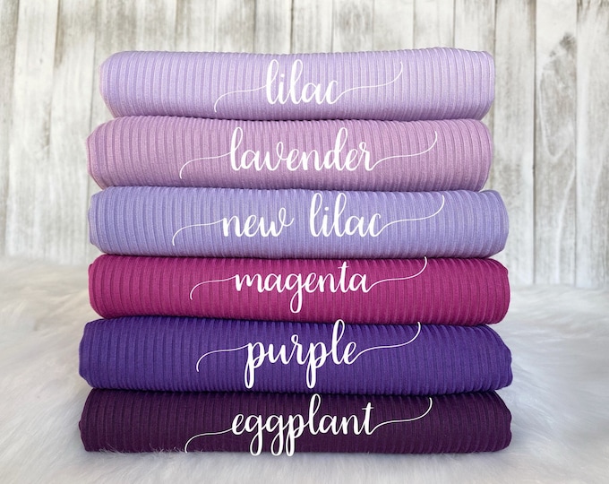 Rib Knit Fabric by the Yard Ribbed Jersey Stretchy Soft Polyester ...