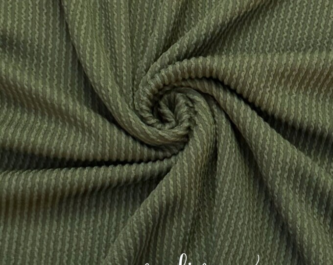 Rib Knit Fabric by the Yard Ribbed Jersey Stretchy Soft Polyester ...