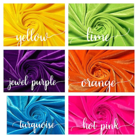 VELVET Stretch Velvet Polyester Stretch Velvet Fabric by - Etsy