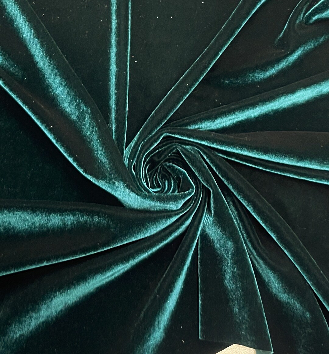 Hunter Green VELVET | Stretch Velvet | Polyester Stretch Velvet ...