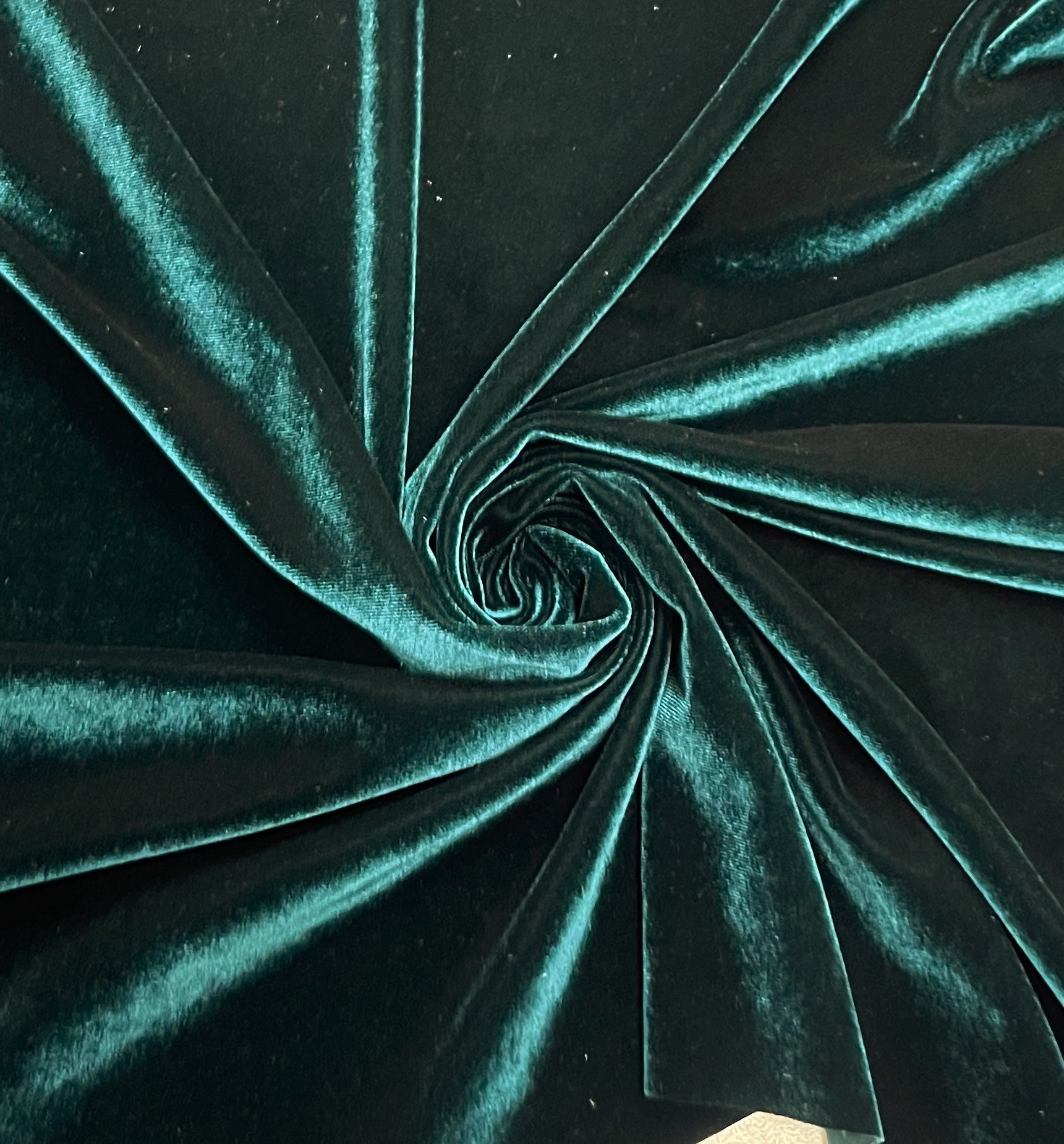 Hunter Green VELVET | Stretch Velvet | Polyester Stretch Velvet ...