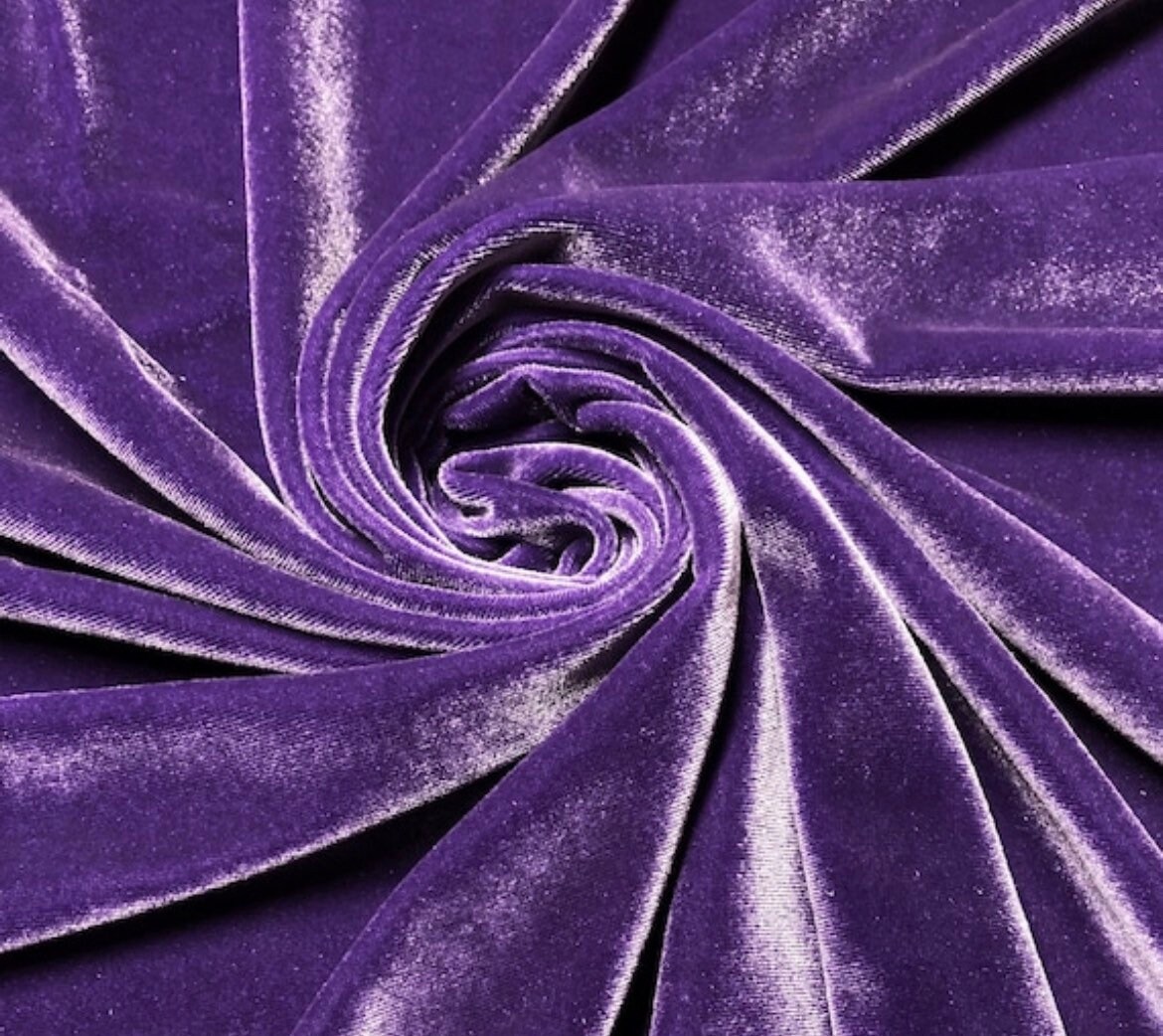 VELVET Stretch Velvet Polyester Stretch Velvet Fabric by - Etsy
