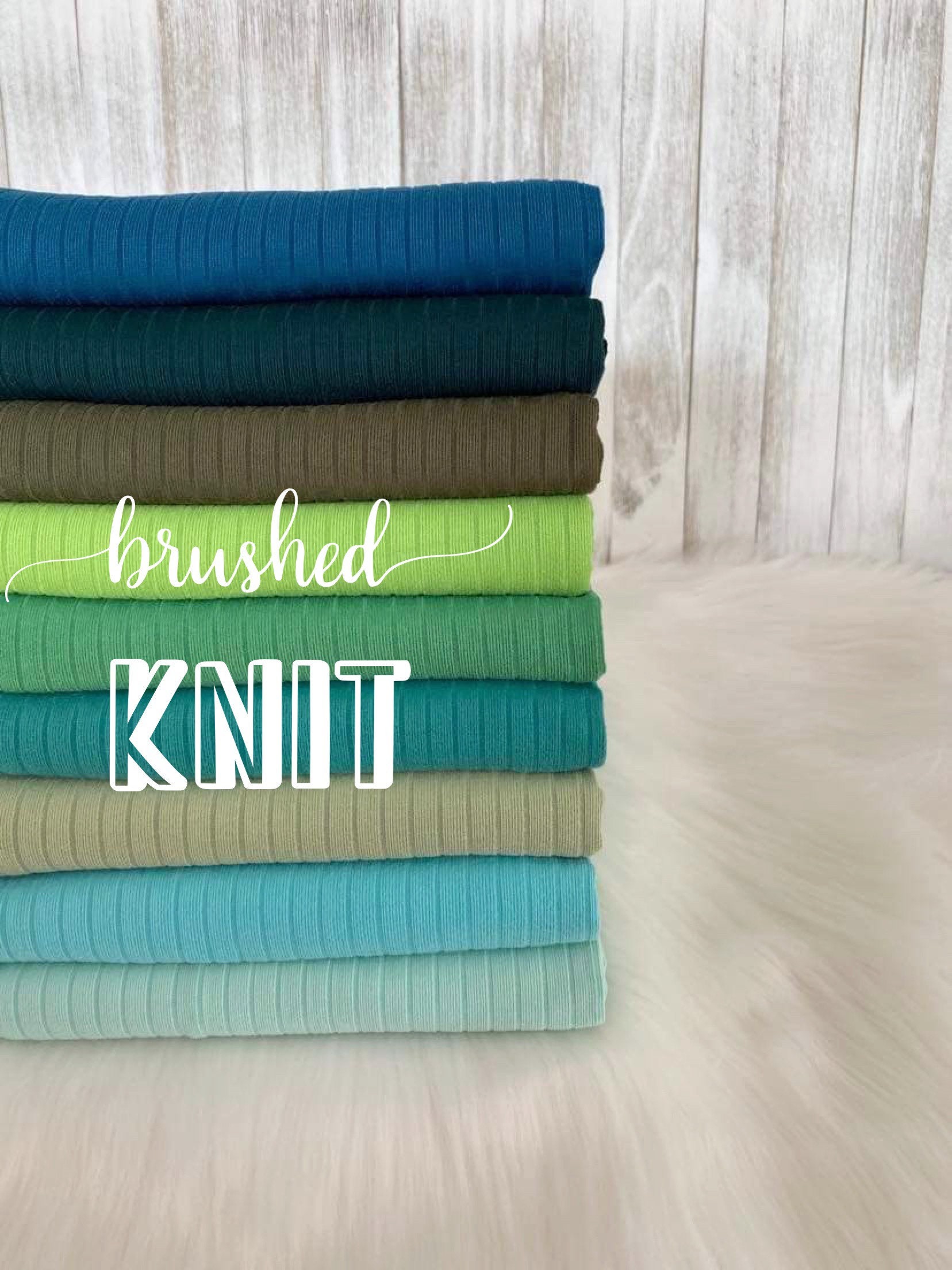 Rib Knit 8x2 BRUSHED KNIT Rib Knit Soft Fabric Fabric by - Etsy