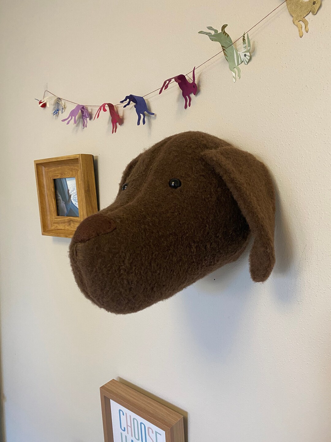 Large Faux Taxidermy Chocolate Lab Dog Head/ Wall Mounted Animal Head ...