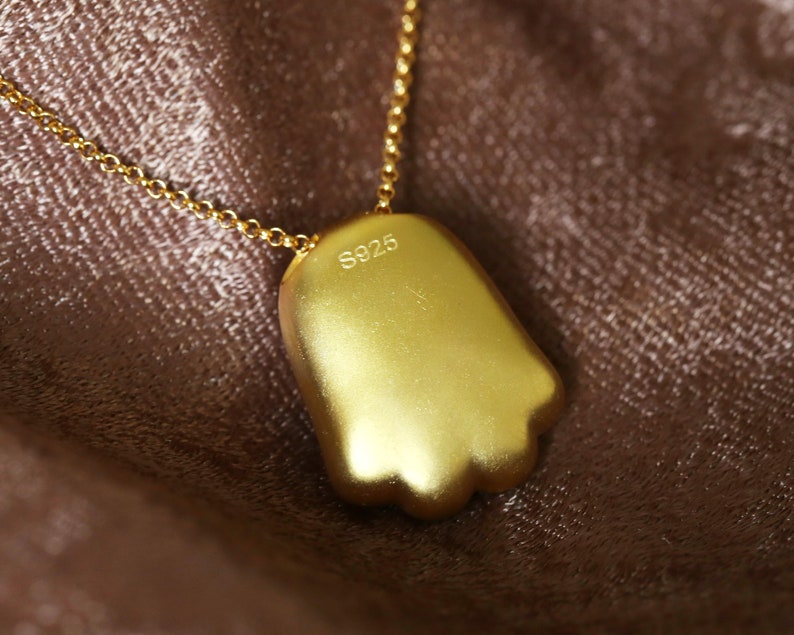 Two Tone Plating Exquisite Little Paw Pendant in Silver With - Etsy