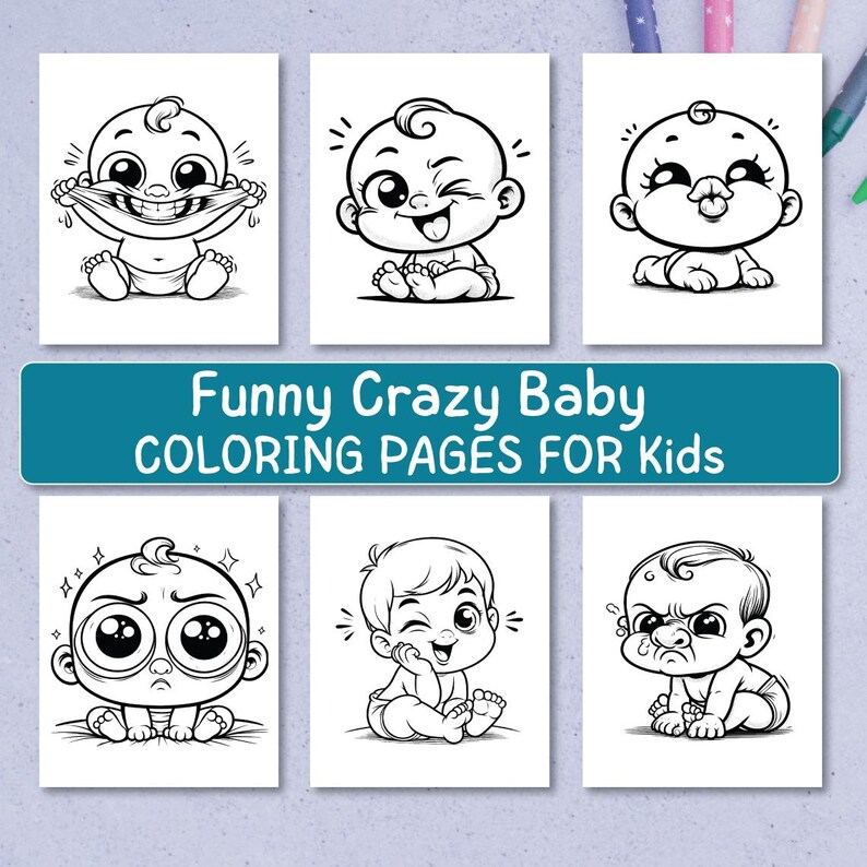 Cute Baby Coloring Pages Digital Download | 37 Adorable and Sweet ...