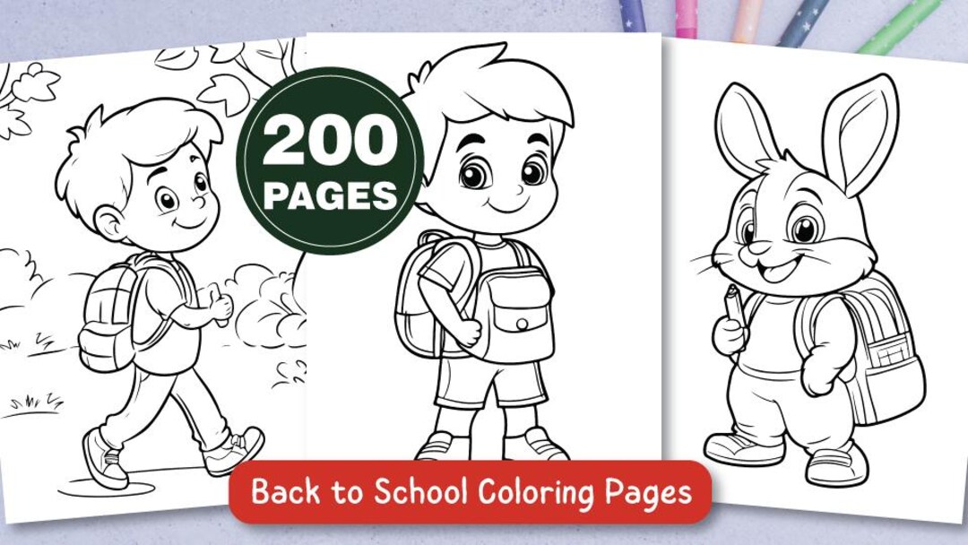 200 Back to School Coloring Pages | Fun and Educational Designs for ...