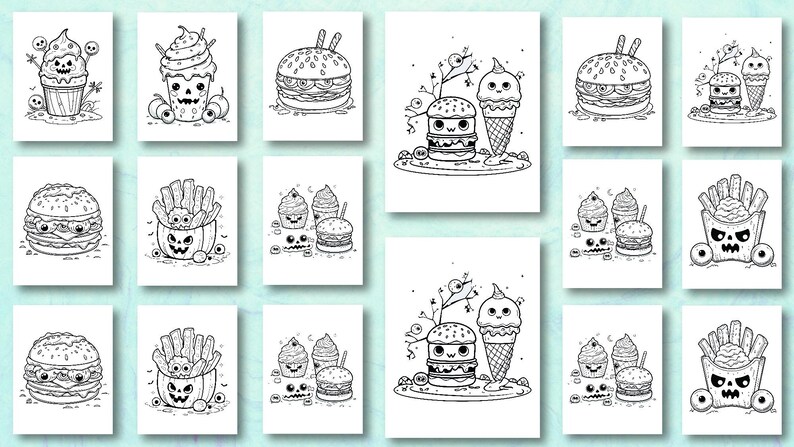 Kawaii Coloring Pages | 100 Pages | Cute Coloring Pages | for Kids and ...