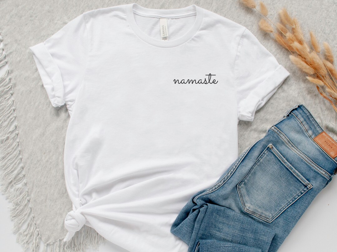 Namaste Shirt, Namaste Pocket Tee, Indian Greeting T-shirt, Pocket ...