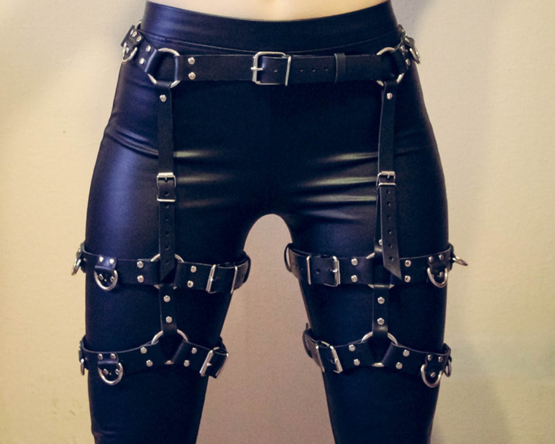 Waist To Thigh Harness Leather Harness Leather Leg Garter Sexy