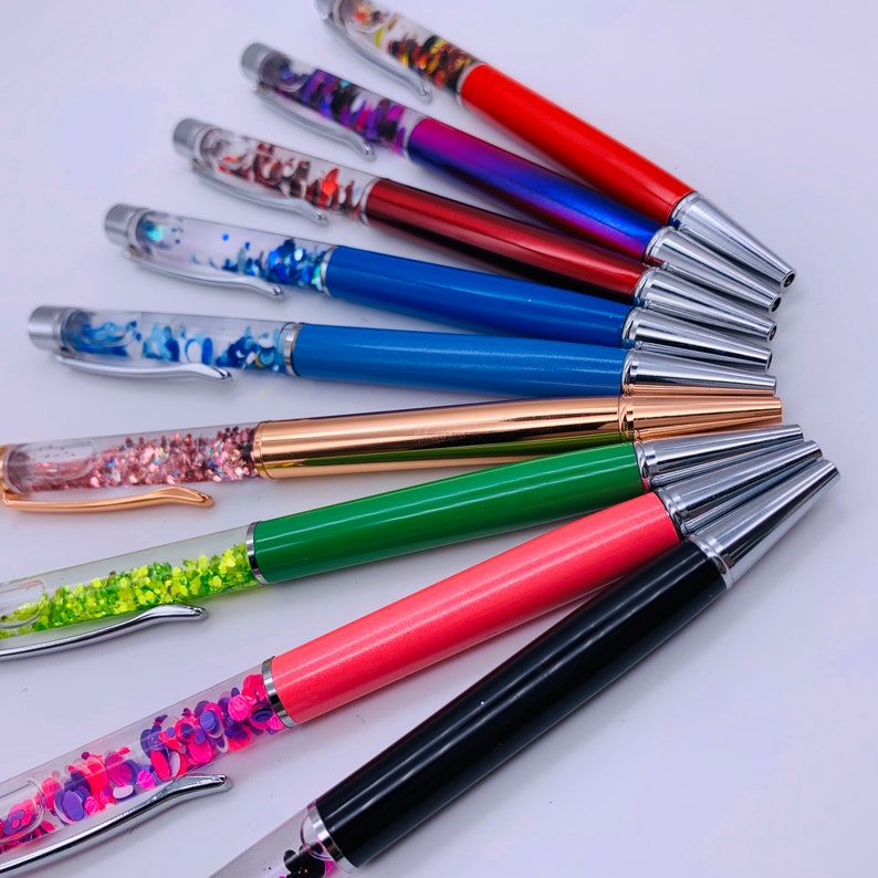 Glitter Pens Custom Glitter Pens Floating Glitter Pens | Etsy