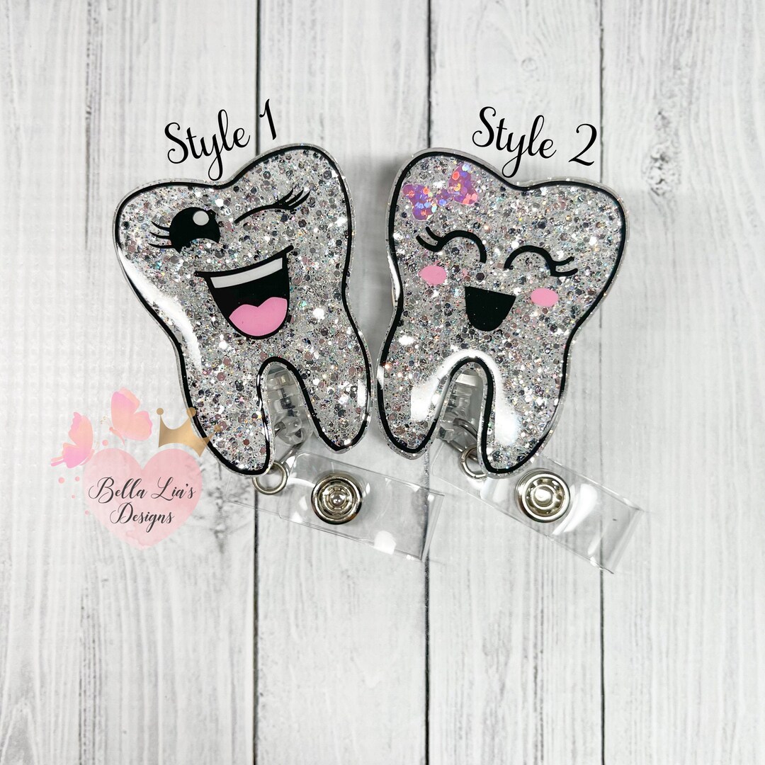 Tooth Badge Reel, Dental Assistant, Dental Hygienist, Dentist Badge ...