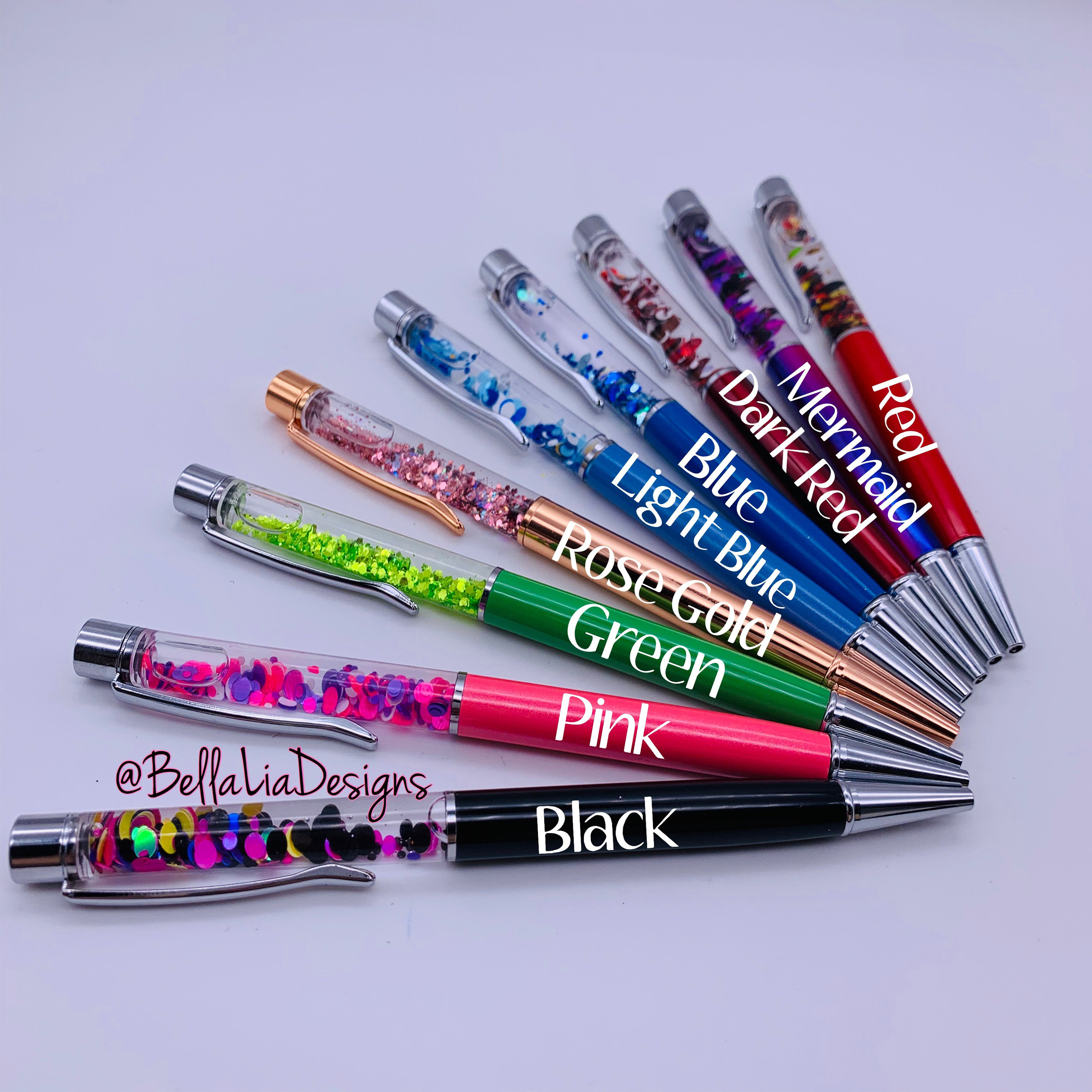 Glitter Pens Custom Glitter Pens Floating Glitter Pens | Etsy