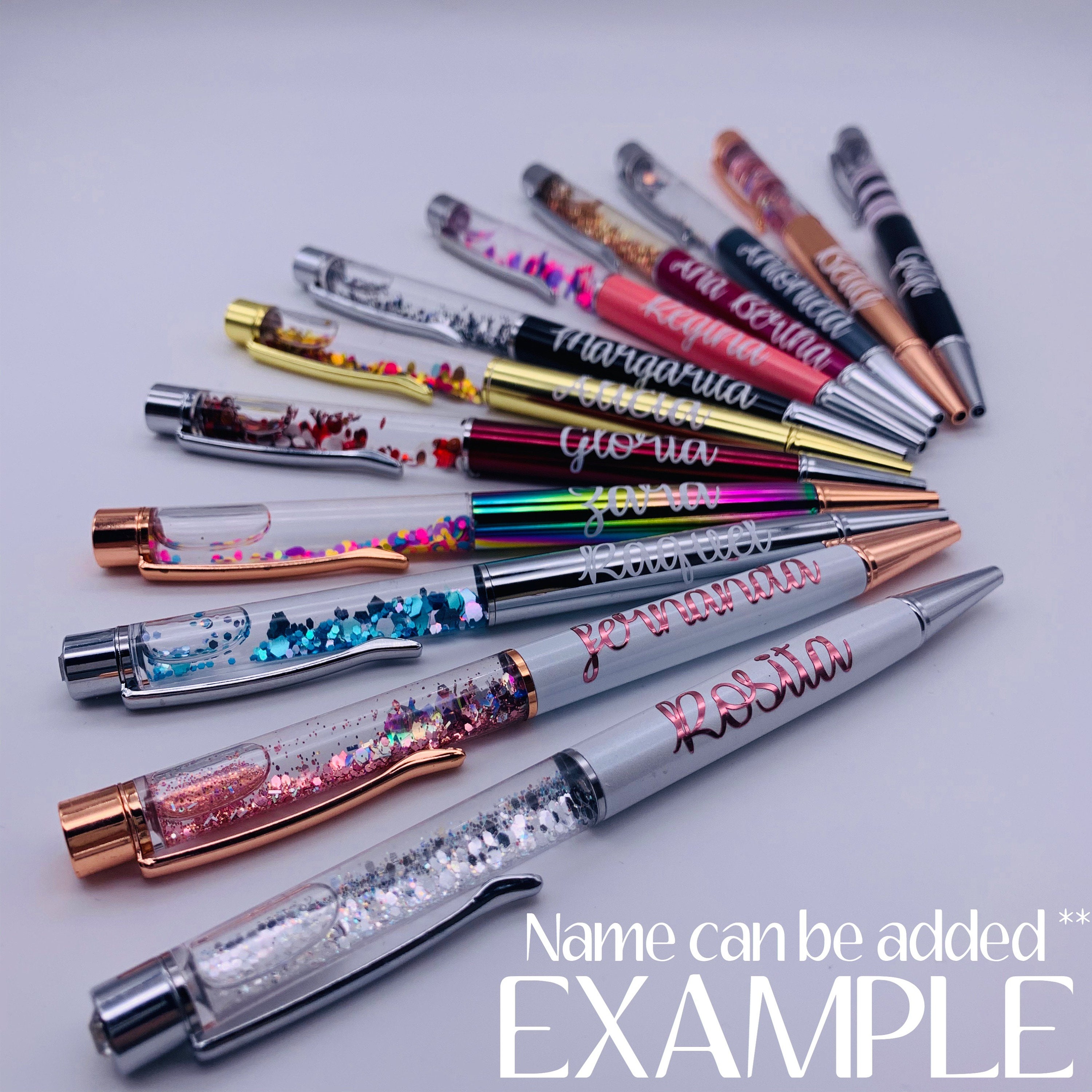 Glitter Pens Custom Glitter Pens Floating Glitter Pens | Etsy