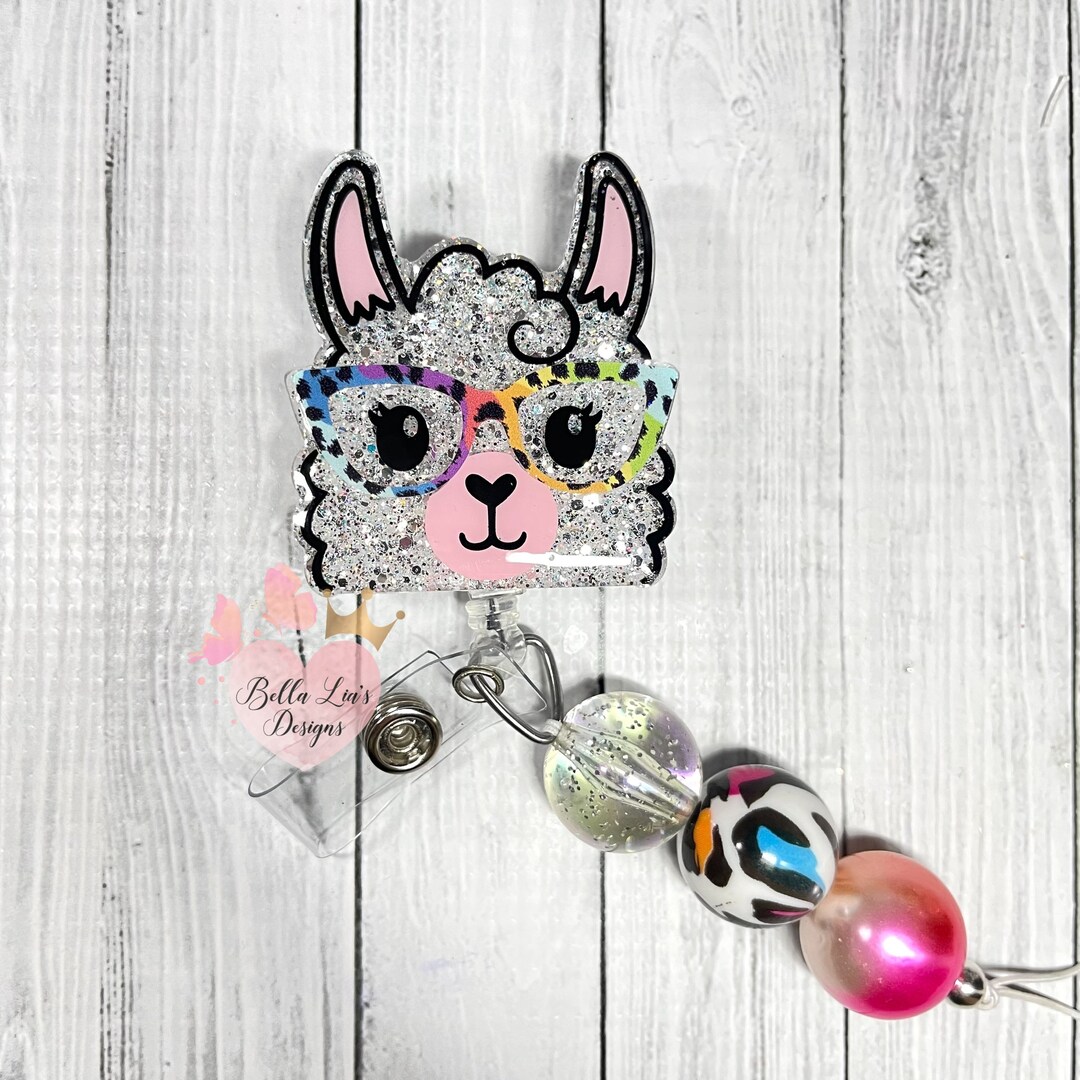 Cute Llama Badge Reel, Cute Badge Reels, Animal Lover, Cheetah Print ...