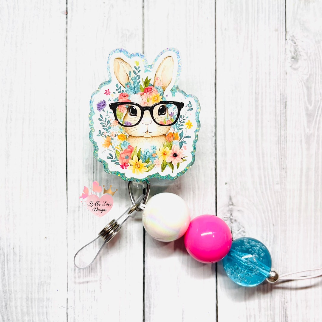 Easter Badge Reel, Retractable, Bunny Ears, Easter Egg ID Holder, Nurse ...