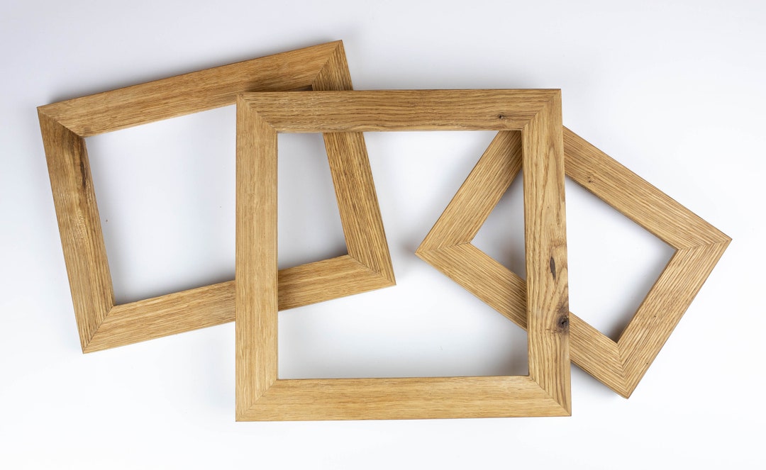 Rustic Handmade Oak Wood Frame - Natural Solid Wood Picture Frame for ...