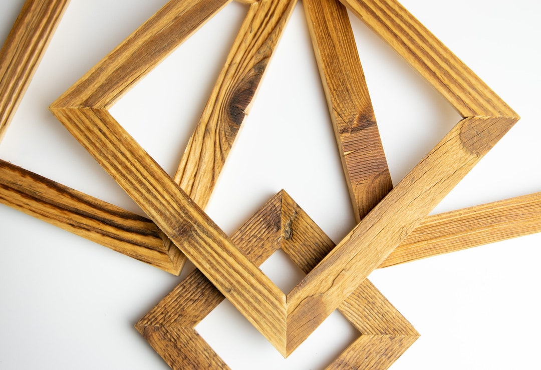 Rustic Natural Reclaimed Wood Picture Frame From Old Barns - Handmade ...