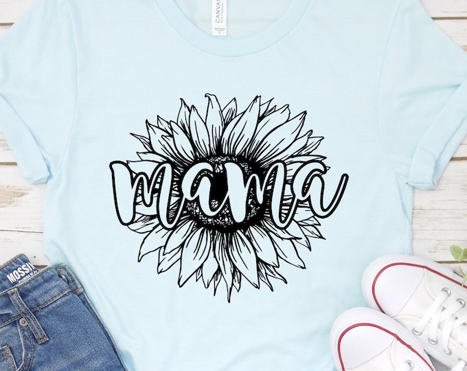 Sunflower Mama SVG | Sunflower SVG | Sunflower Shirt Svg | Mother's Day ...