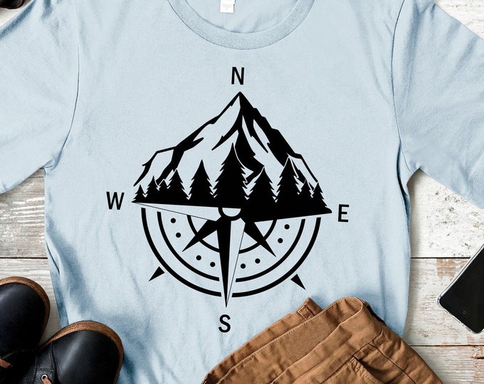 Compass SVG, Adventure Svg, Camping Svg, Travel Svg, Compass, Mountain ...