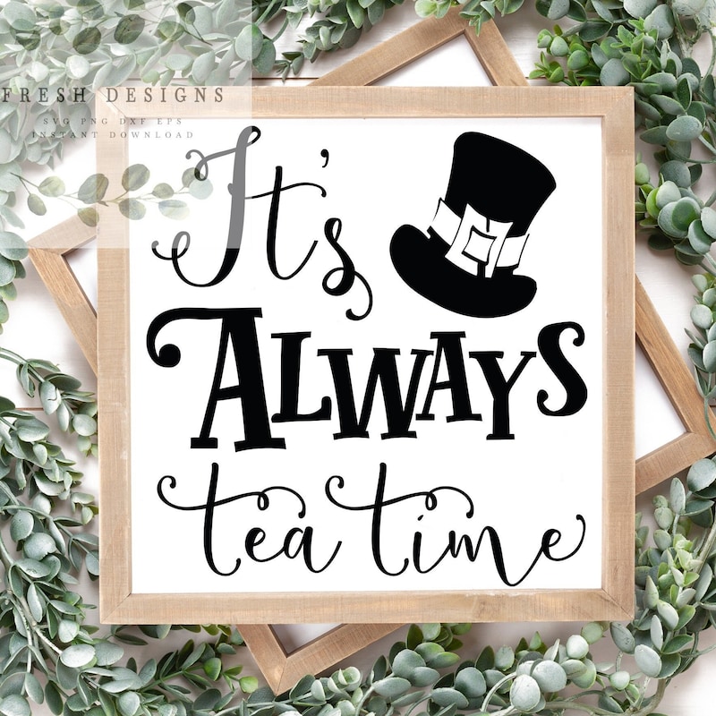Tea Time Svg - Etsy