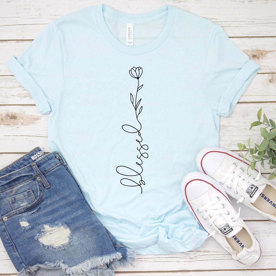 Blessed Flower Svg Design, Blessed Shirt Svg, Religious Svg, Wildflower ...
