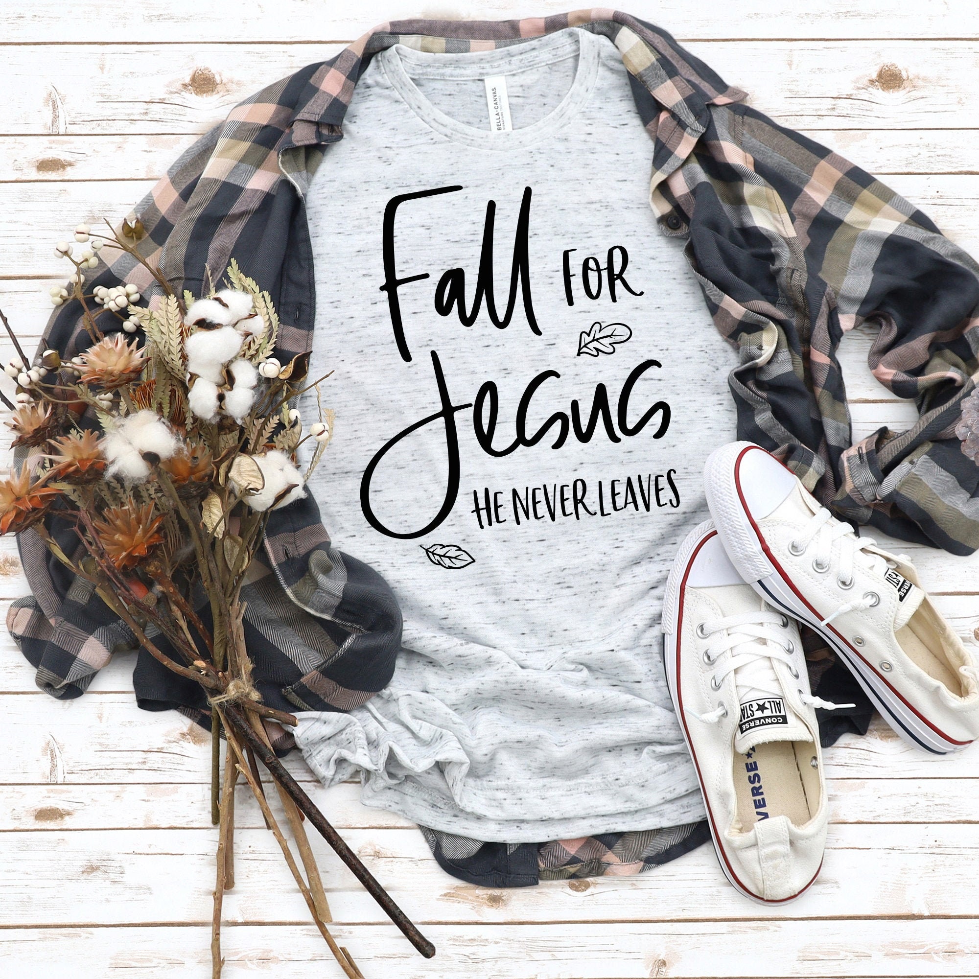 Fall For Jesus He Never Leaves Svg Fall For Jesus Svg Files | Etsy