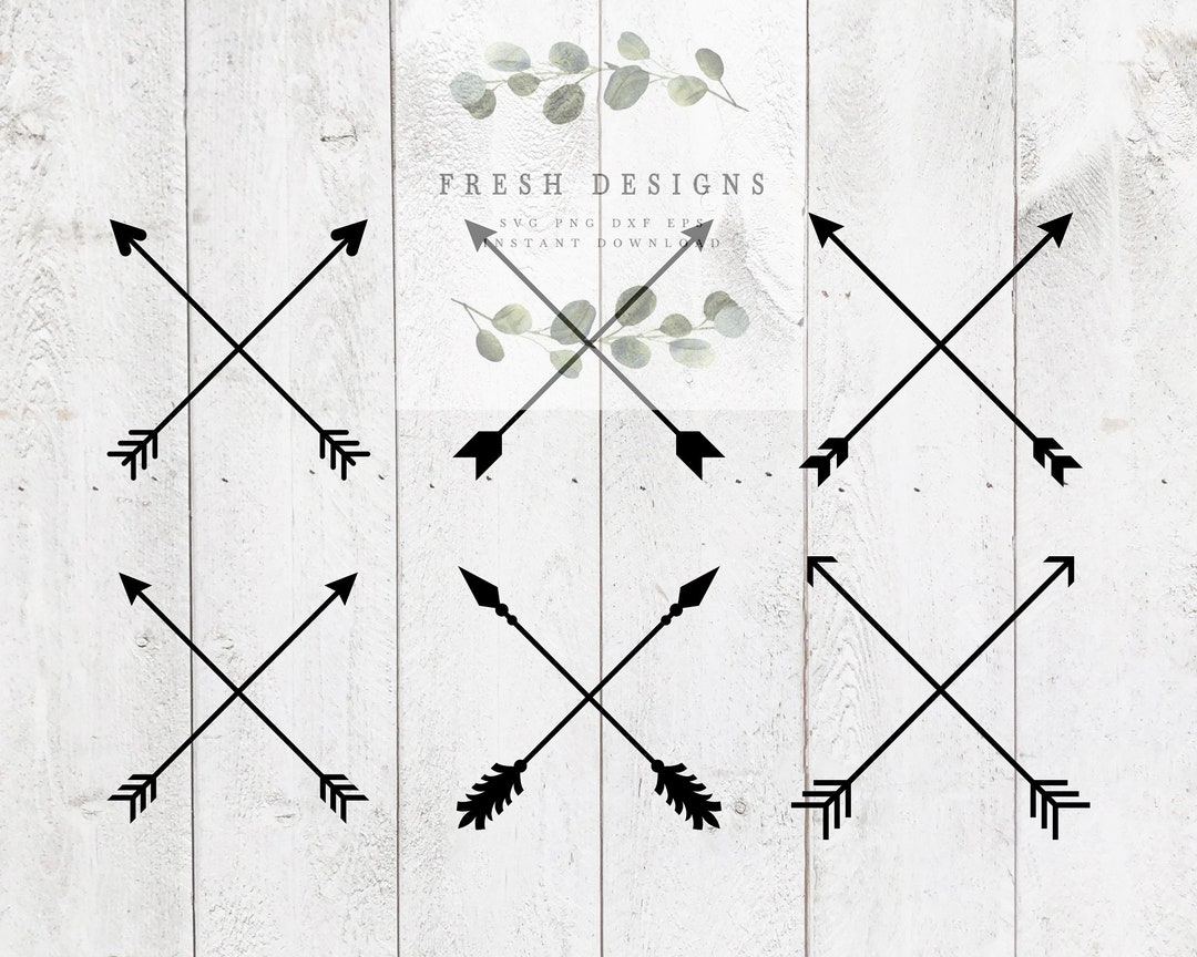 CROSSED ARROWS SVG, Arrows Bundle, Heart Arrows, Tribal Arrows, Arrows ...