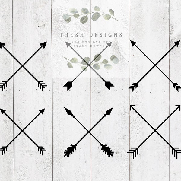 Crossed Arrows Svg - Etsy