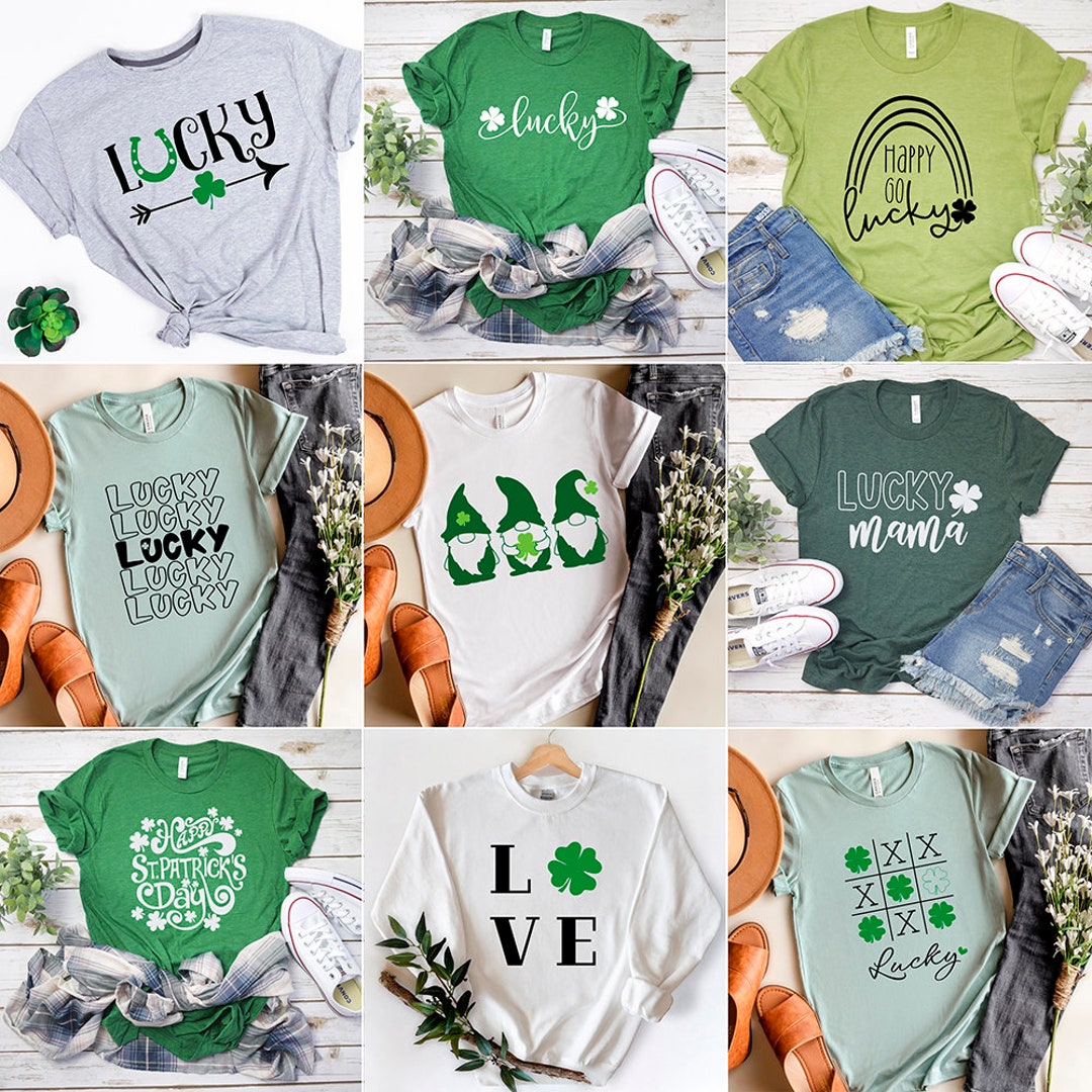 ST PATRICKS BUNDLE Svg, Lucky Bundle Svg, Paddys Day Shirt Svg, 9 ...