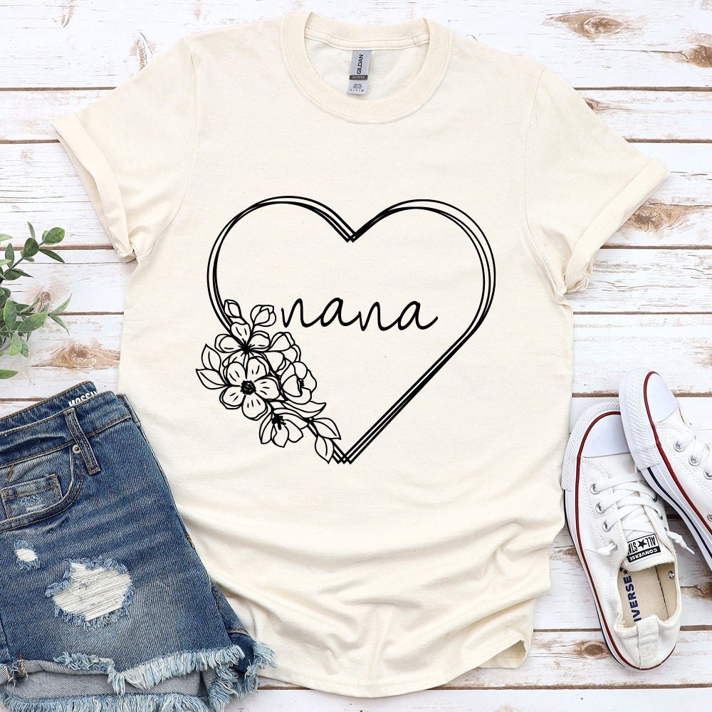 Nana Heart Svg Flower Nana Svg Blessed Nana Svg Designbest - Etsy