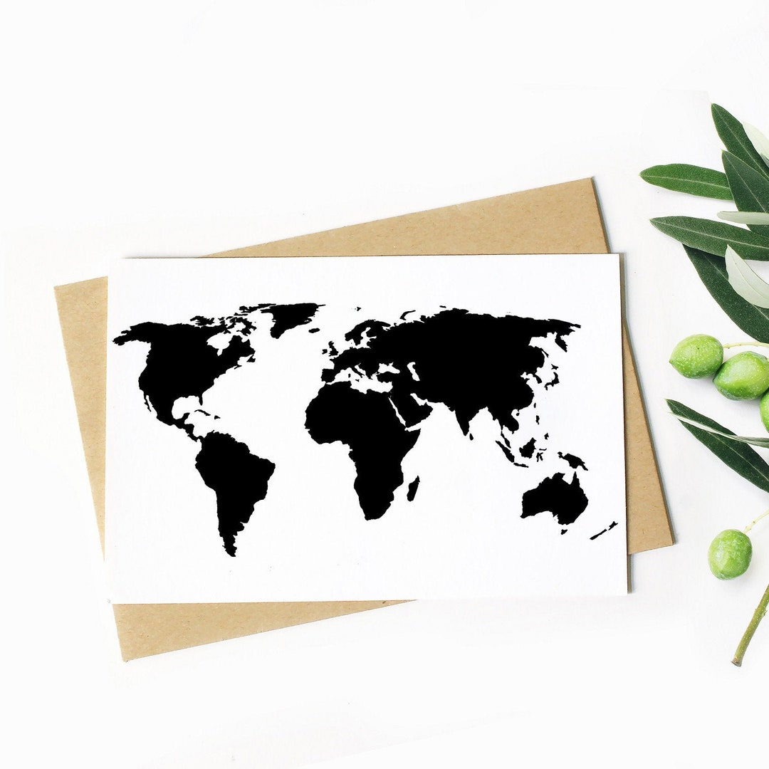 World Map SVG: Travel Clipart, Cut File for Cricut (digital Download ...